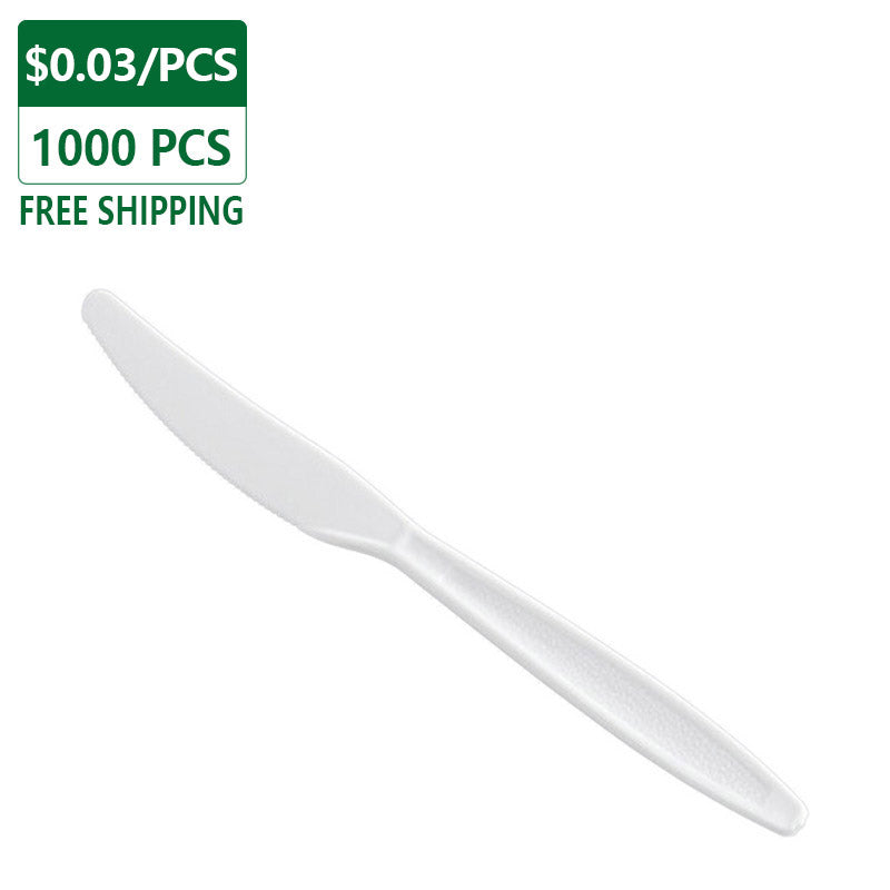 Disposable Heavy Duty White Plastic Knives 1000 pcs – Pony Packaging