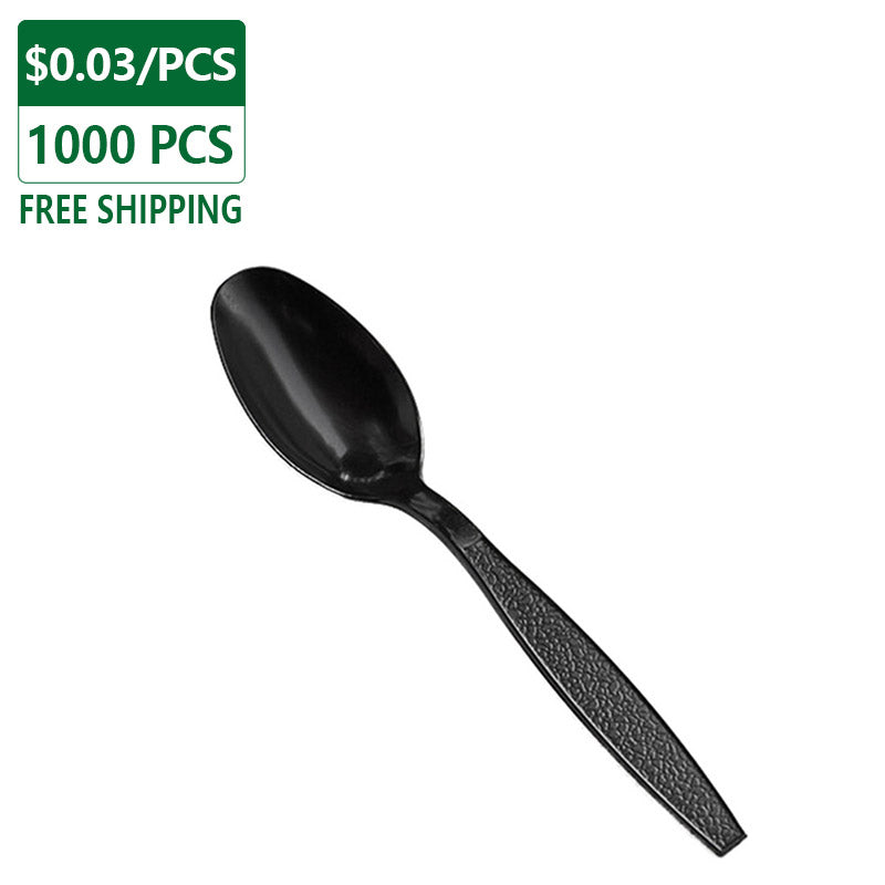 Disposable Heavy Duty Black Tea Spoon 1000pcs – Pony Packaging