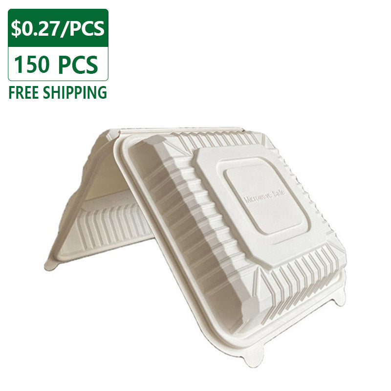 9" Plastic Eco Clamshell 150 pcs – Pony Packaging