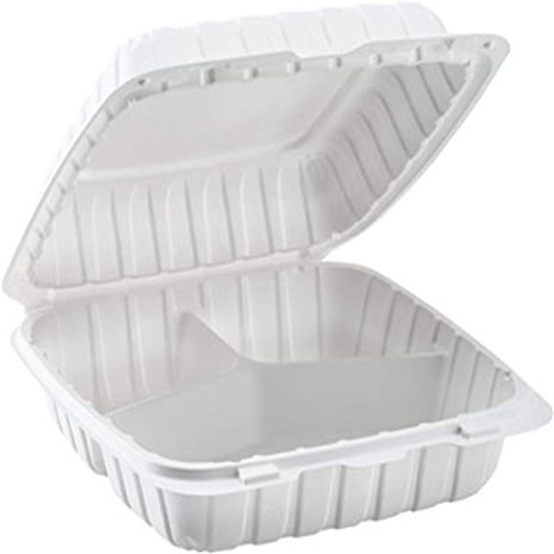 Sample 9" 3 Compartments Plastic Clamshell Food Containers – Pony Packaging